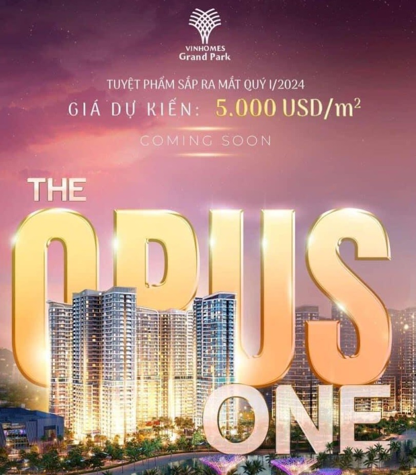 The Opus One Vinhomes Grand Park - Thông tin ưu đãi 2024
